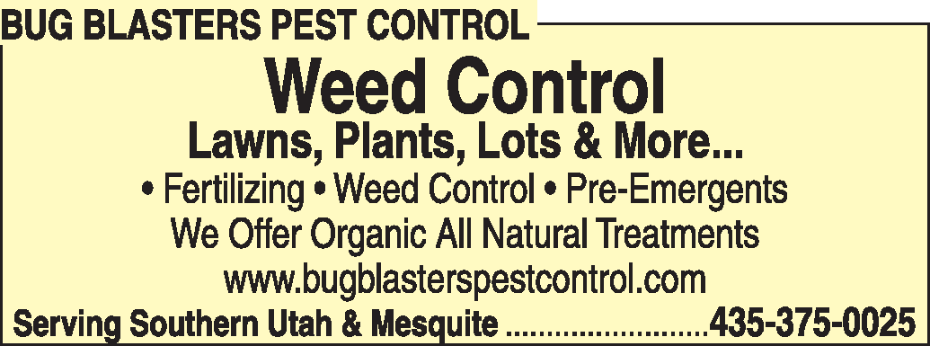Bug Blasters Pest Control - St. George, UT | Names and Numbers