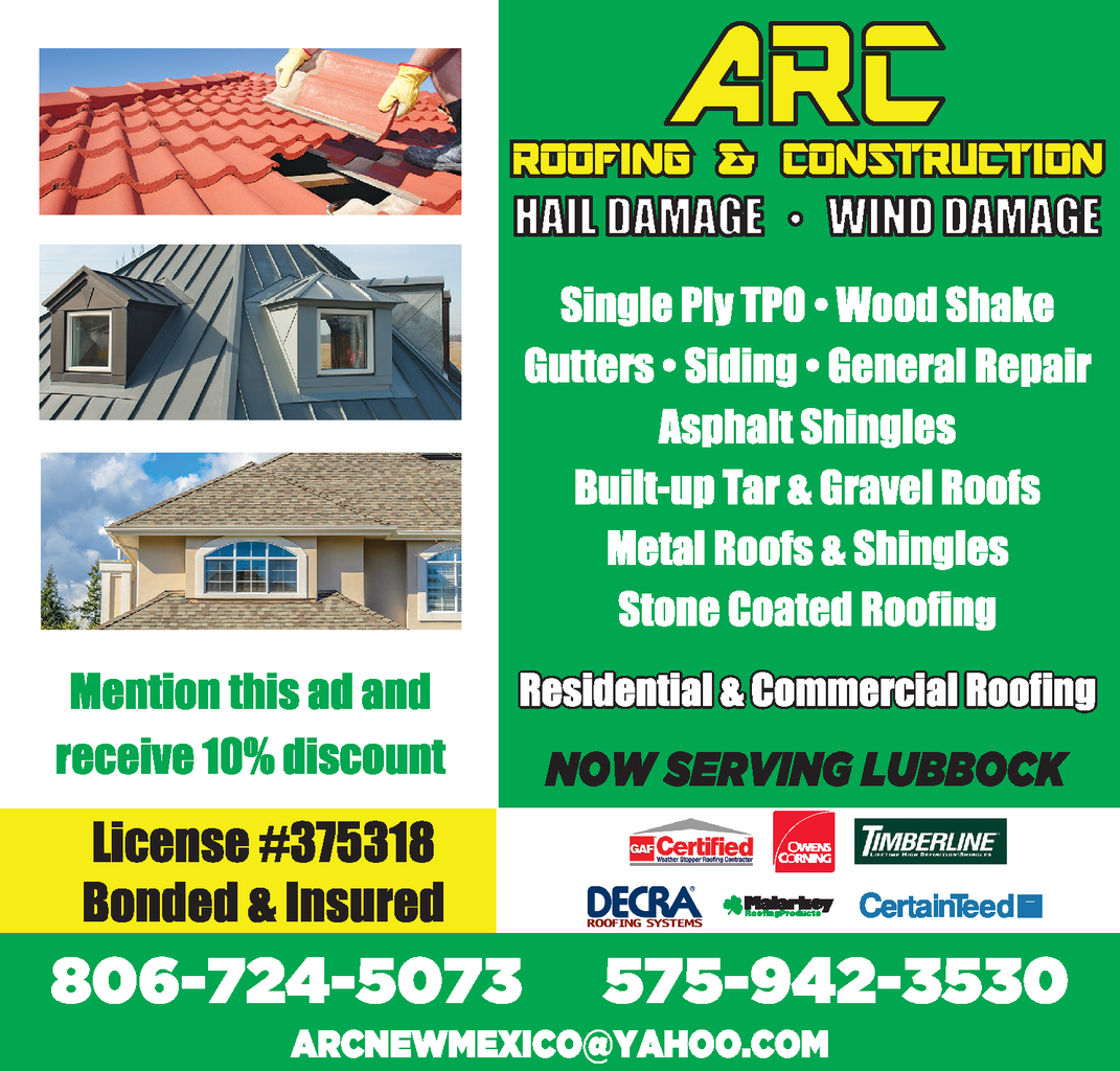 ARC Roofing & Construction - Hobbs, NM | Names and Numbers